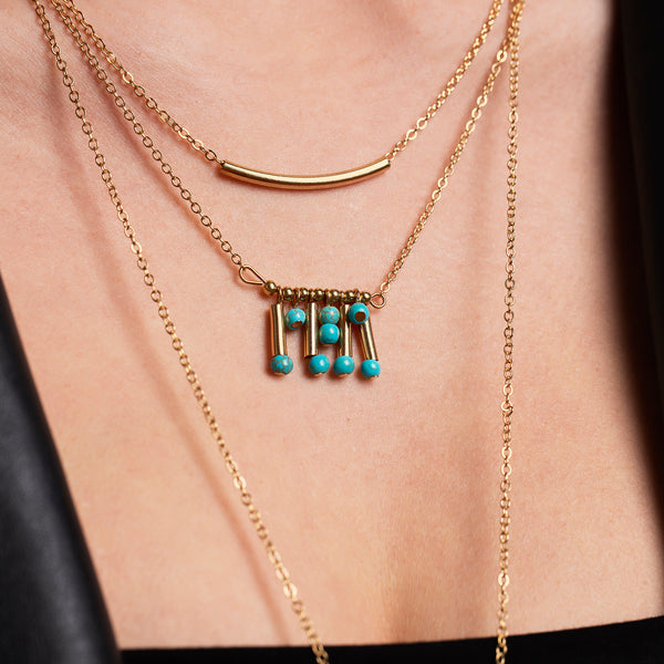 Three Times A Charm Necklace – The Boho Boutique